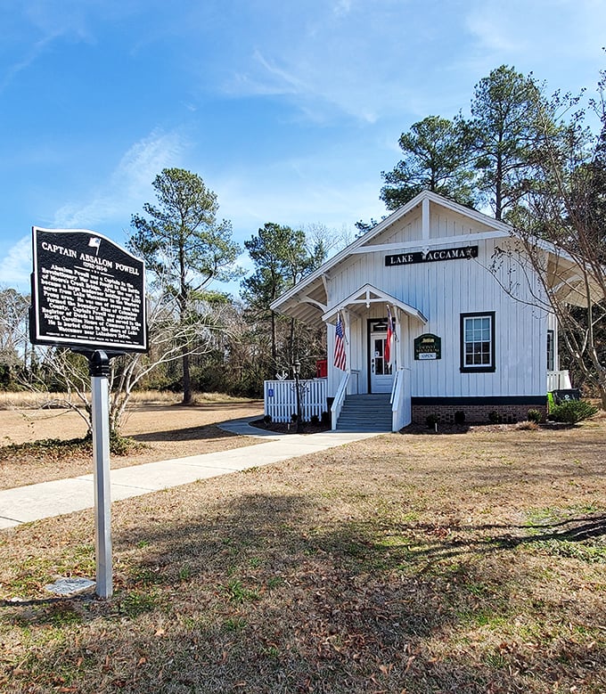 History preserved in white clapboard and American flags—the Lake Waccamaw Depot Museum tells stories that Google can't.
