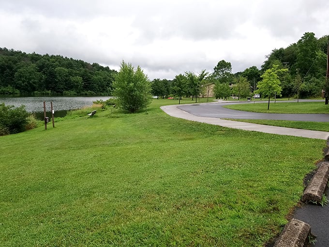 Winding park roads that seem to say, "Slow down, city slicker. The emails will still be there tomorrow."