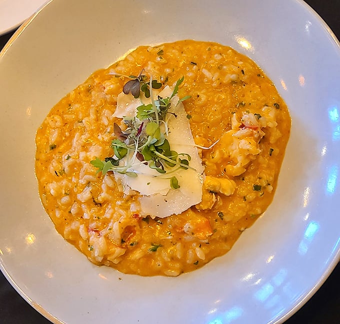 This lobster risotto doesn't just speak to you—it sings a creamy, luxurious aria that Pavarotti would applaud.