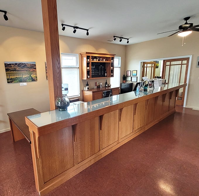 This isn't just a tasting room—it's wine's version of your favorite neighborhood pub, where conversations flow as smoothly as what's in your glass.