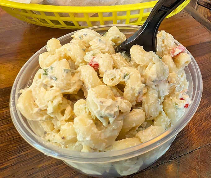 This isn't just macaroni salad—it's what potato salad dreams of becoming when it grows up. Creamy, tangy, and unapologetically indulgent.