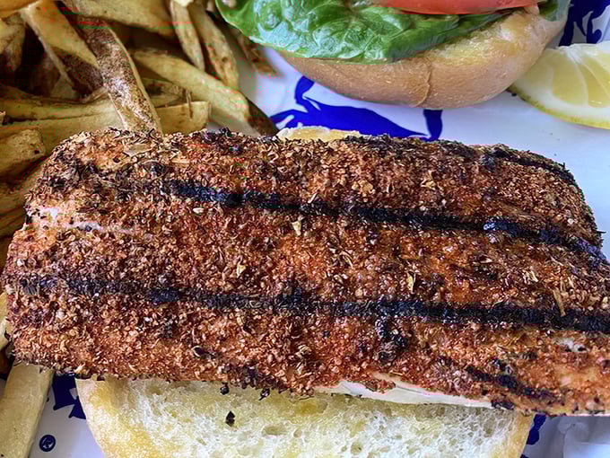 This blackened mahi-mahi sandwich isn't just lunch—it's a flavor vacation that requires no passport, just a healthy appetite and a willingness to get a little messy.