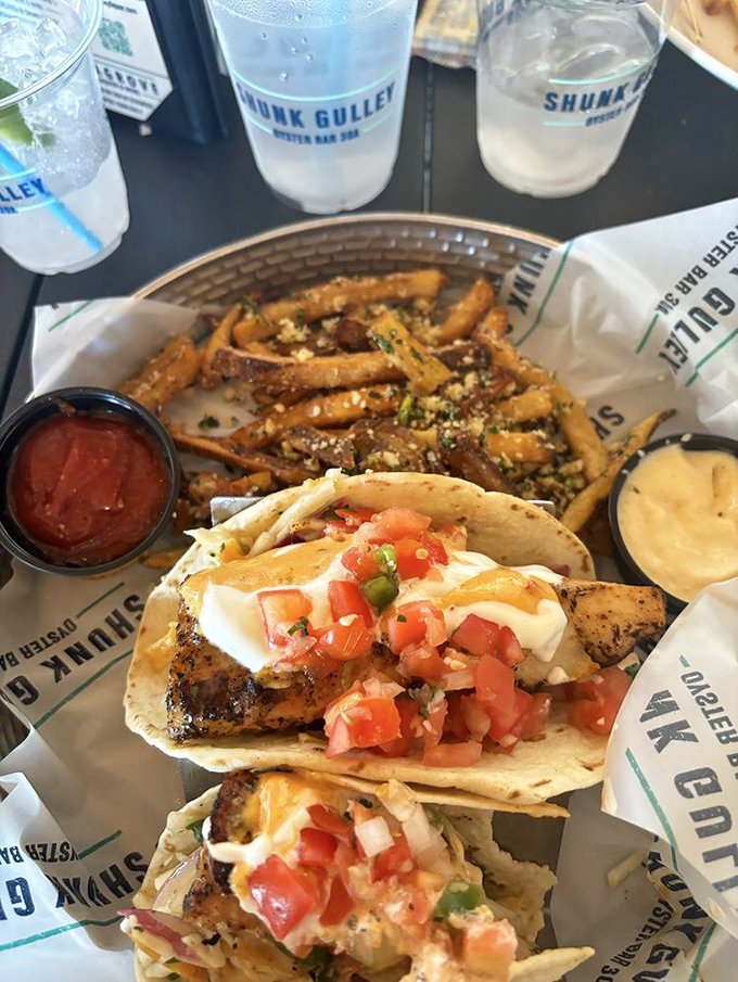 Fish tacos and duck fat fries – a match made in coastal heaven. The kind of meal that makes you consider relocating to Santa Rosa Beach.