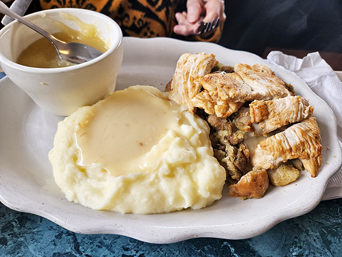 These mashed potatoes aren't just a side dish; they're a cloud-like masterpiece that makes you wonder why you ever bothered with the boxed stuff.