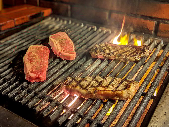 Steaks sizzling on the open flame – the Venice Room's DIY grilling station is dinner and entertainment rolled into one delicious package.