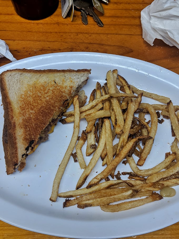 The humble patty melt—that perfect marriage of beef, bread, and melted cheese—proves that sometimes the classics endure because they're simply unbeatable.