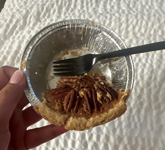 The pecan pie – a sweet revelation in an aluminum vessel. Those toasted nuts and gooey filling create a dessert worth crossing state lines for.