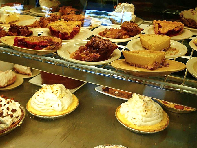 The dessert case at Bobbie's doesn't need fancy lighting or artful arrangements—these homestyle pies sell themselves on taste, not Instagram potential.
