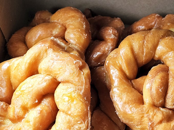 Twisted perfection! These glazed pretzel donuts prove that sometimes the best things in life take unexpected turns, much like that road trip to Cleveland you still talk about.