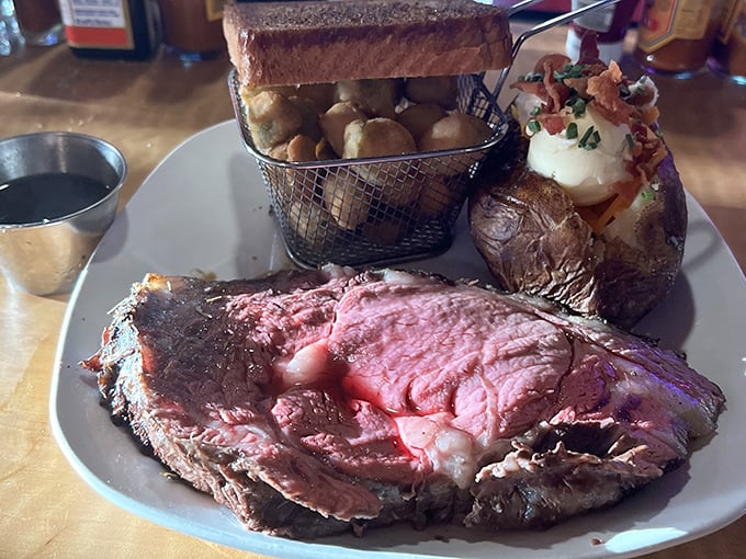 Prime rib so generous, it needs its own zip code – this is why elastic waistbands were invented.