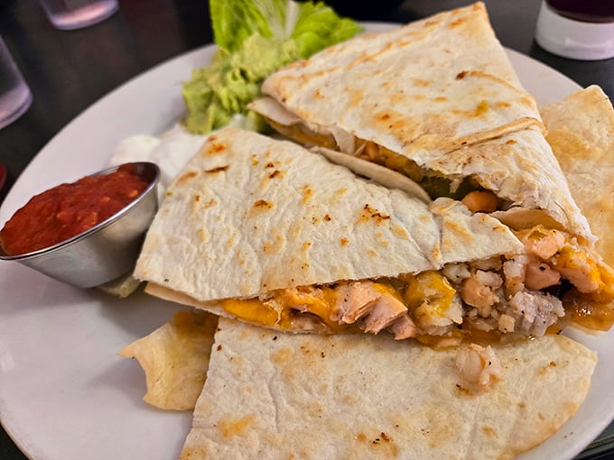 Quesadillas that mean business—stuffed with savory fillings and served with a side of salsa that's worth the trip alone.