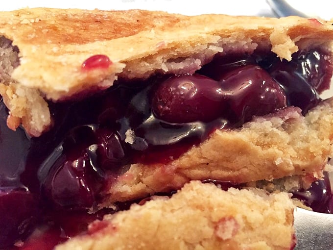 This red grape pie isn't just dessert – it's a ruby-red jewel box of sweet-tart treasures that would make Agent Cooper weep with joy.