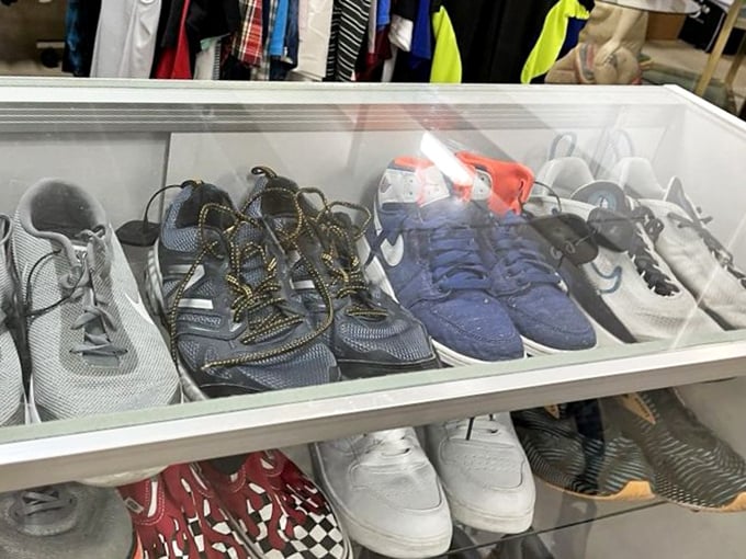 The footwear section: where your next favorite pair of kicks awaits. These shoes have places to go and stories to tell—just add your feet.