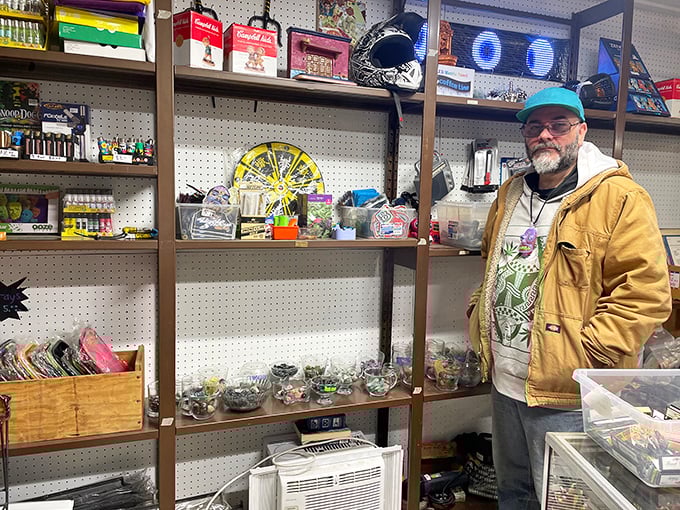 Every serious collector has that focused look—part treasure hunter, part historian, all passion. The thrill of the hunt personified.