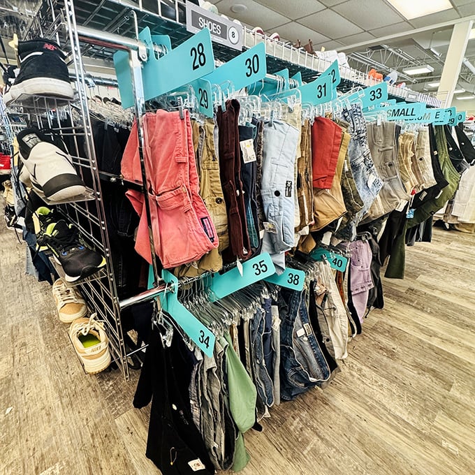 The shorts section is like a rainbow after a storm—bright colors, endless options, and prices that won't have you questioning your life choices.