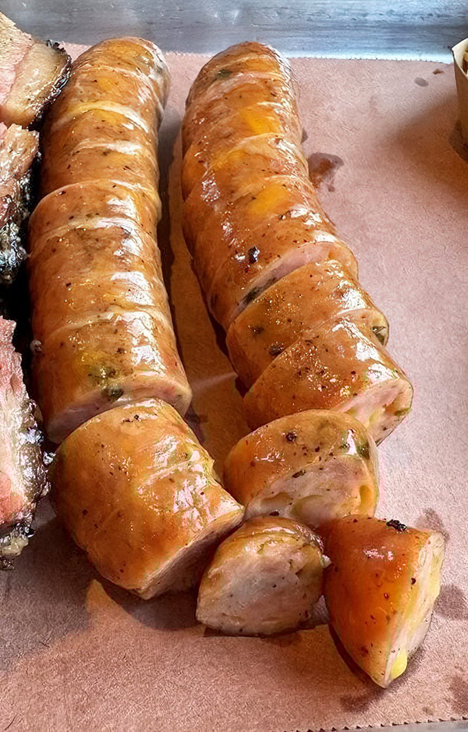Smoked sausages with that glistening, snappy exterior are like meat jewelry—beautiful to behold, even better to devour.