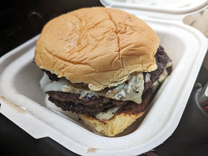 When a burger arrives looking this confident, you know it's about to change your whole afternoon.