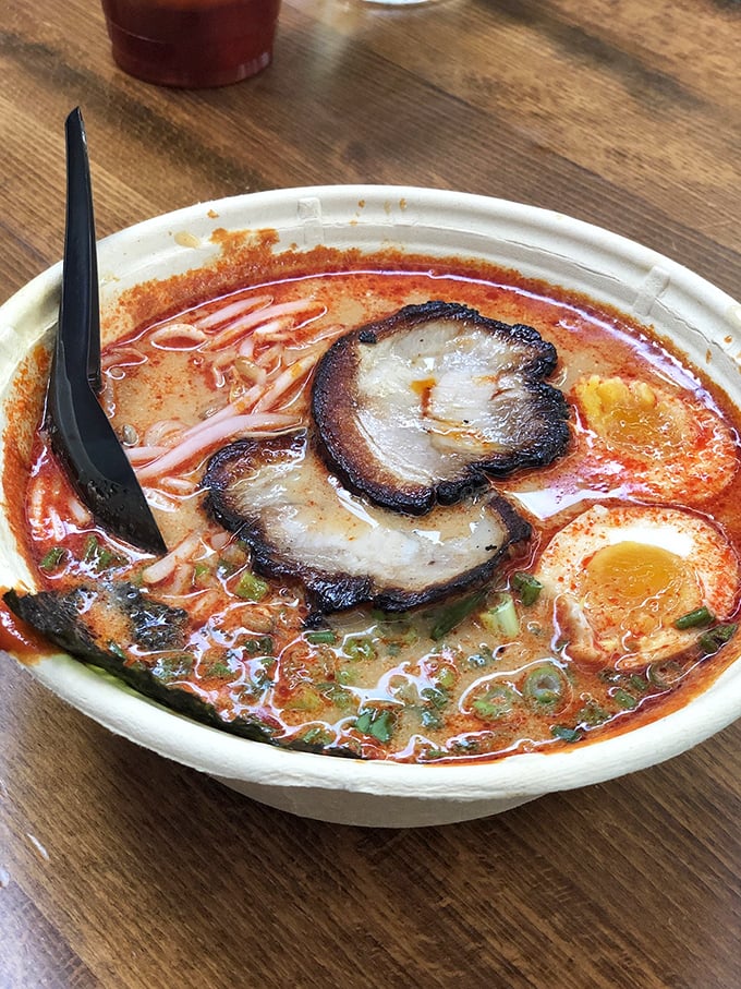 This isn't just ramen—it's a 12-hour labor of love. Those slices of chashu and that perfectly jammy egg are floating in liquid happiness.