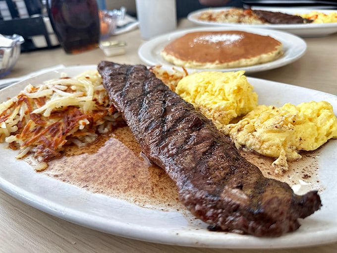 This isn't just steak and eggs—it's morning's power couple, ready to fuel your day with protein and purpose.