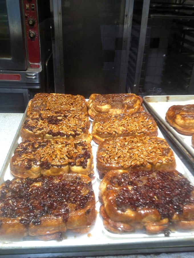 Sticky buns that could make a cardiologist weep – layers of caramelized goodness that are worth every minute on the treadmill tomorrow.