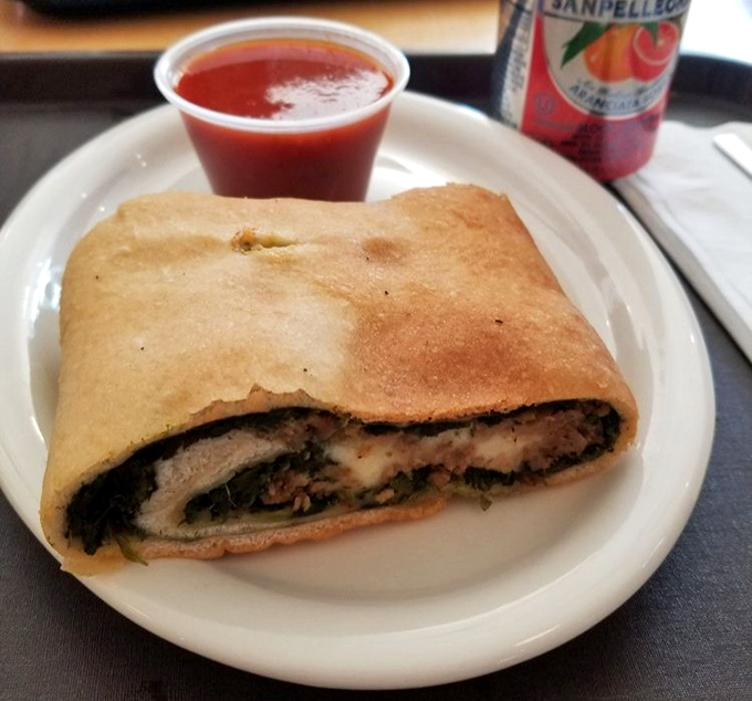 This stromboli isn't messing around – it's the kind of serious Italian comfort food that makes you question why you ever eat anything else.