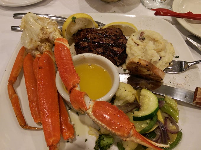 Surf meets turf in perfect harmony – like the culinary equivalent of Sinatra and Martin sharing the stage at the Sands.