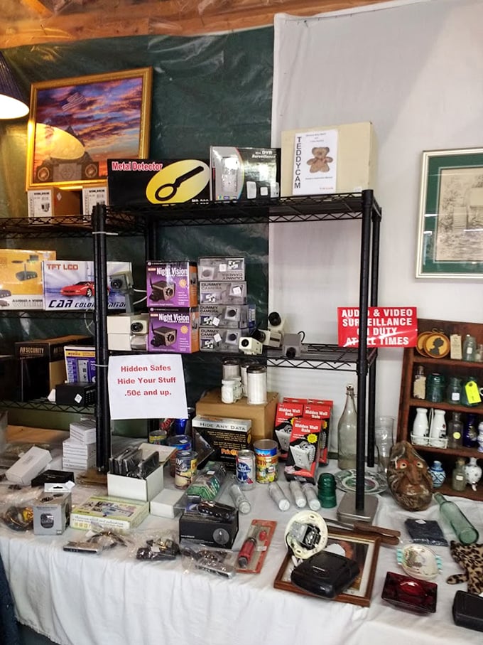 From metal detectors to hidden safes—this vendor specializes in finding treasures and keeping them secure. Spy gadgets for everyday adventures!