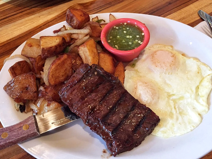 Their Thai Steak and Eggs—where morning meets marinade in a sunrise symphony of flavors that'll make you rethink breakfast's boundaries forever.