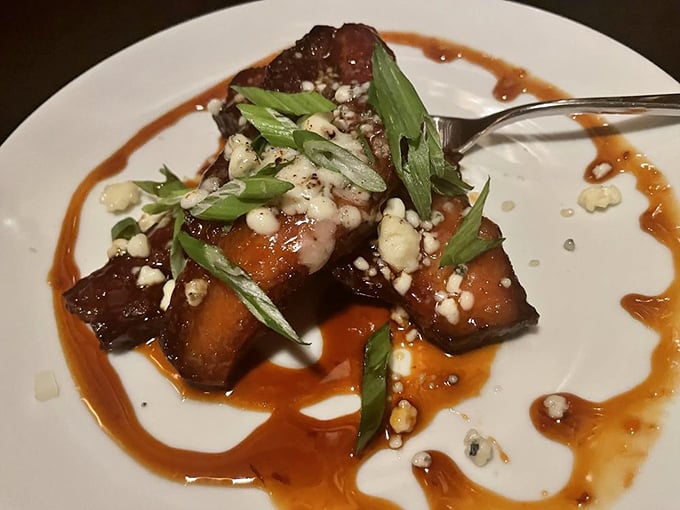 Thick-cut bacon that's less of a side dish and more of a religious experience. Crispy, caramelized edges giving way to succulent meat.