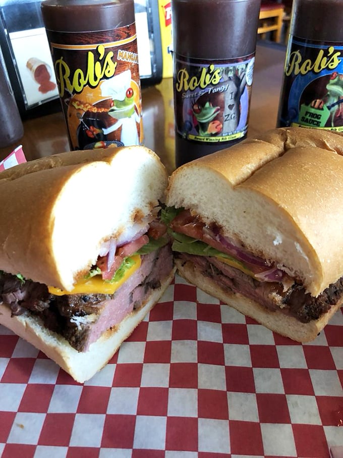 This sandwich doesn't just contain tri-tip; it showcases it. With those vibrant toppings and hearty roll, it's California's answer to the Philly cheesesteak.