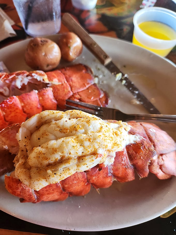 These lobster tails aren't just dinner—they're a special occasion on a plate. Perfectly split and seasoned, they're ready for their butter bath.