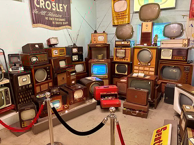 The TV graveyard where cathode ray tubes go to be reborn. Remember when adjusting the antenna was considered technical expertise?