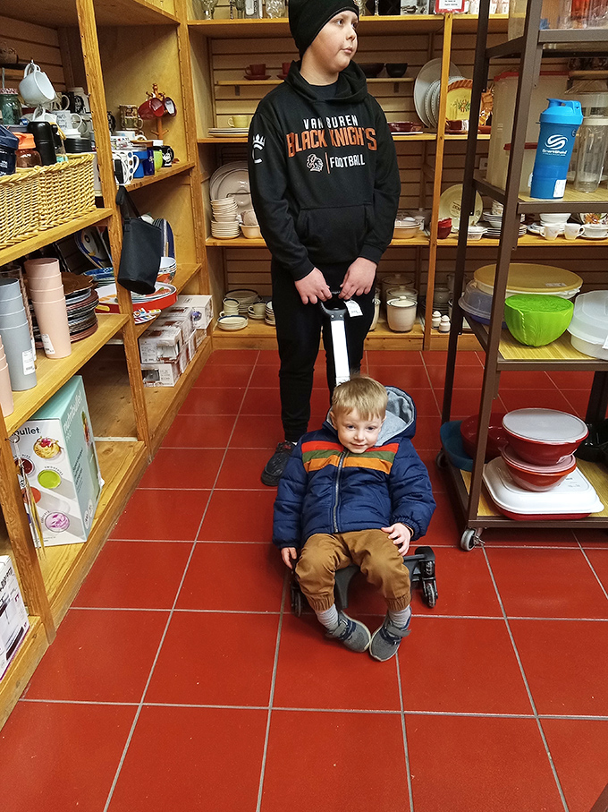 The kitchenware aisle – where young shoppers discover items their parents once complained about washing by hand. Nostalgia comes full circle!