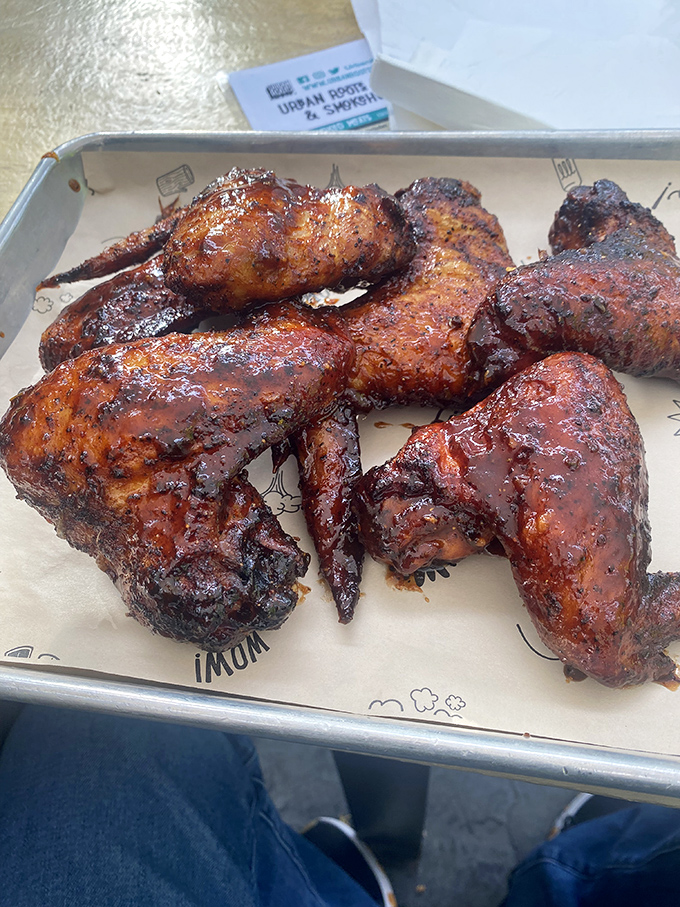 These wings aren't just smoked, they're transformed – glistening with sauce and sporting a bark that deserves its own appreciation society.