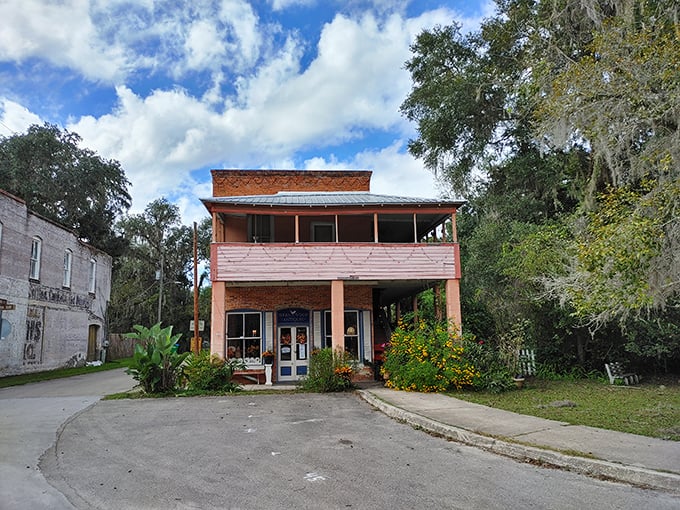 Wrent Wood Antiques stands as colorfully defiant proof that not everything in Florida needs to be beige stucco and palm trees.