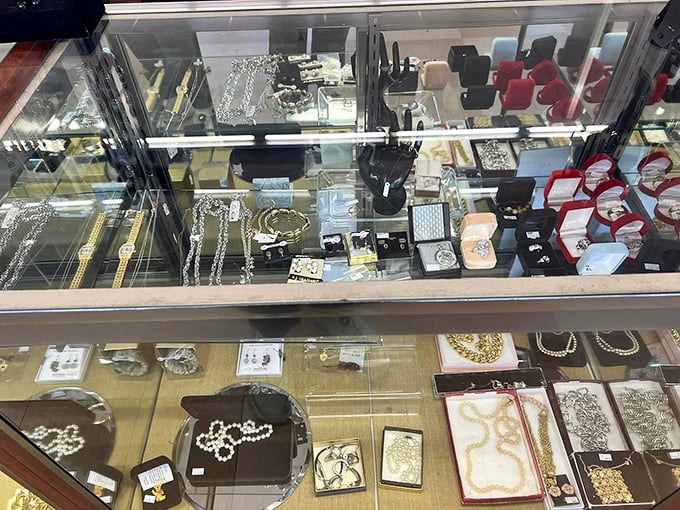The jewelry counter—where someone else's "I'm over it" becomes your "where have you been all my life?" moment.