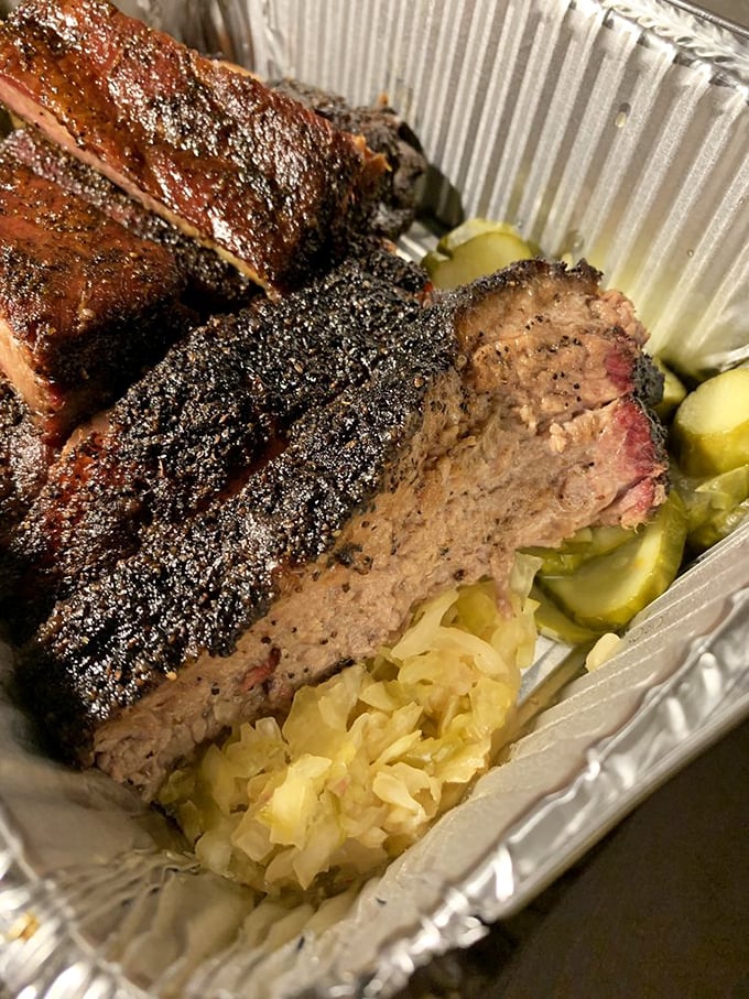 Behold the brisket in all its glory—that bark, that smoke ring, that tenderness. This is what meat dreams are made of.