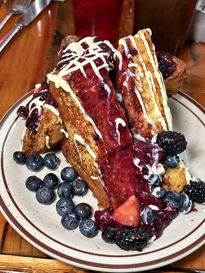 The French toast at Sulimay's isn't just breakfast, it's architecture – towering slices adorned with berries, cream, and enough visual appeal to make your Instagram followers jealous.