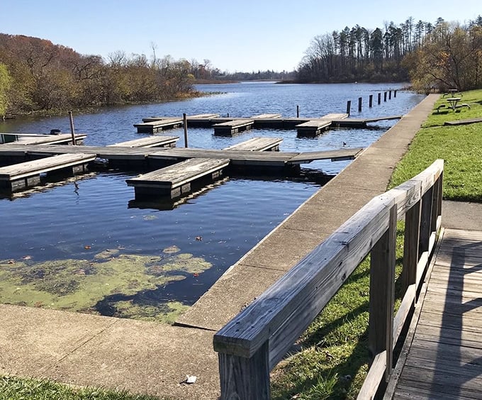 These boat docks aren't just places to tie up watercraft – they're launching pads for fishing tales that grow bigger with each telling.