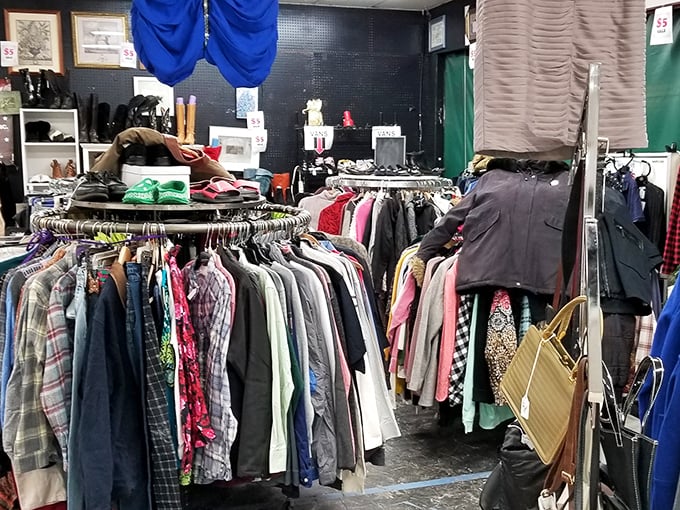 Clothing racks overflow with practical fashion choices that won't require consulting your financial advisor.