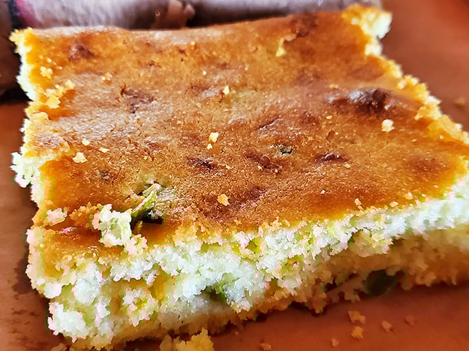 Cornbread that strikes the perfect balance between sweet and savory – the barbecue sidekick that's ready to soak up sauce or stand proudly on its own.