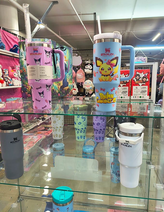Stanley tumblers with personality! These aren't your ordinary hydration vessels—they're conversation starters with Pikachu and friends along for the ride.