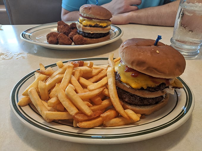 The double cheeseburger at Bud's doesn't need fancy aioli or artisanal buns—it's the straightforward burger perfection your taste buds have been searching for.