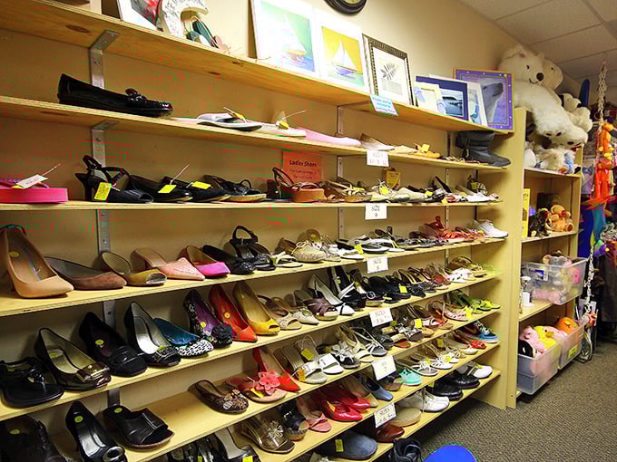 Shoe heaven exists! From practical flats to statement heels, this footwear section would make Imelda Marcos feel right at home.