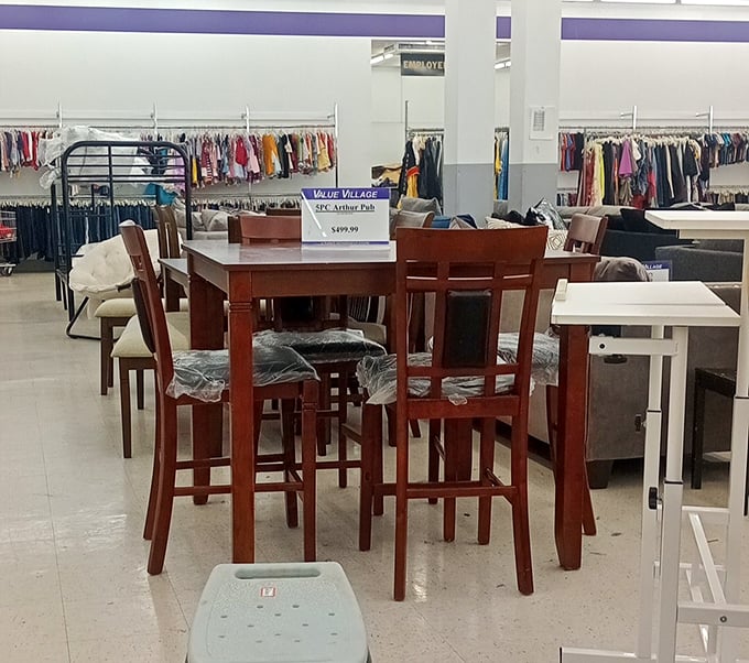 That dining set isn't just furniture—it's someone's future family dinner table, priced at a fraction of retail.