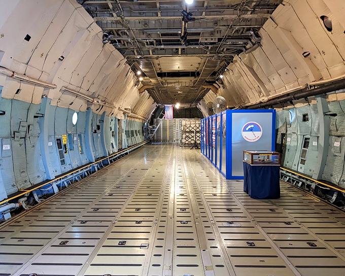 Talk about legroom! The cargo hold of a C-5 Galaxy could swallow your entire living room and still have space for the neighbor's SUV.
