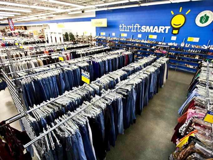 Denim heaven stretches as far as the eye can see. In this blue jean forest, your perfect pair is waiting patiently for discovery.