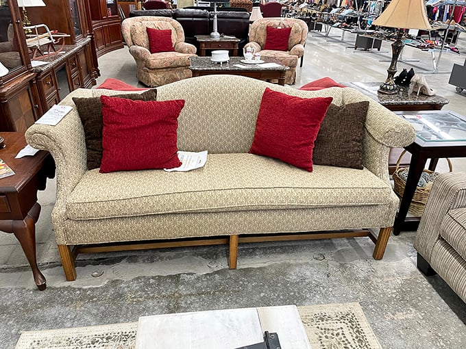 The living room setup that makes you wonder: "Did I just walk into my grandmother's house?" Complete with perfectly placed accent pillows!