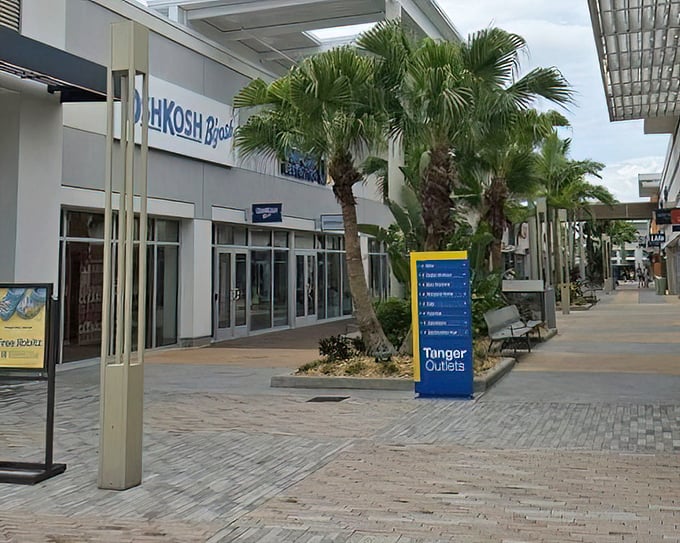 Those walking trail signs prove shopping here counts as cardio – your Fitbit will be so confused.