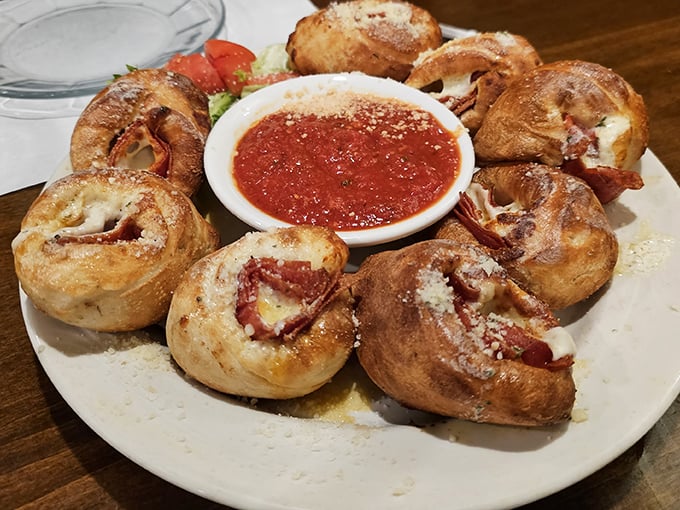 These pepperoni rolls aren't just appetizers—they're little ambassadors of joy. The perfect marriage of bread, cheese, and pepperoni with marinara matchmaker.